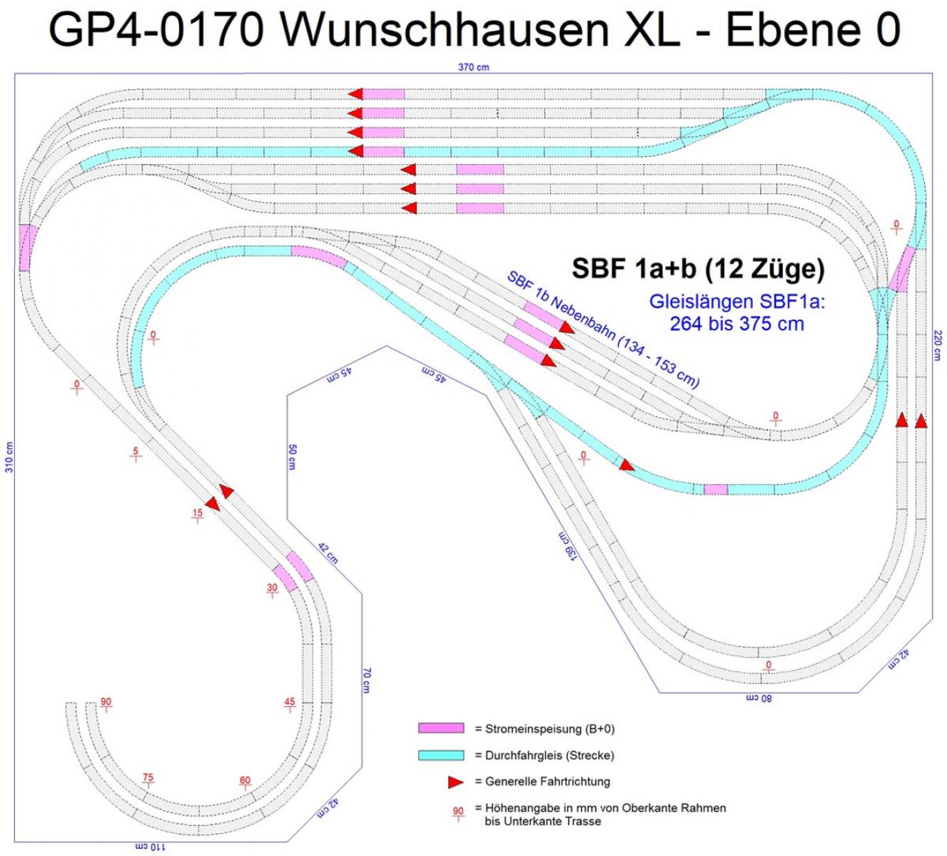 Meises Modelbahncenter - GP4-0170 C-Gleisplan Wunschhausen XL (310/370/250)