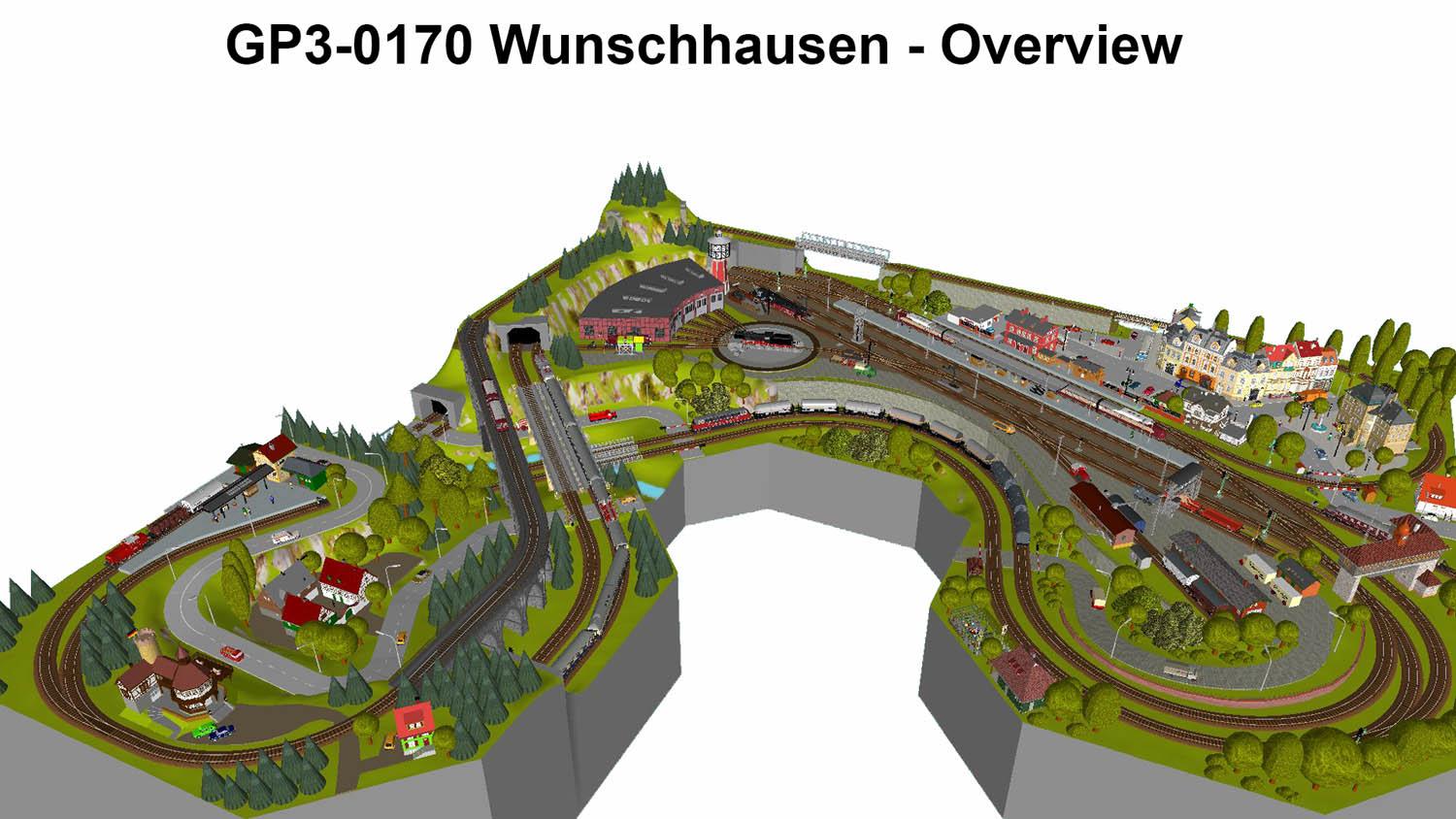 Meises Modelbahncenter - GP3-0170 C-Gleisplan Wunschhausen 300x300x200