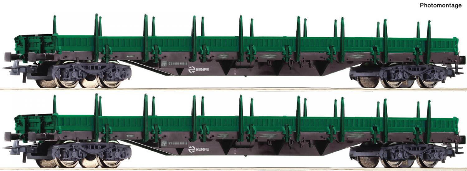 Meises Modelbahncenter - Roco 67081 2er Set Rungenwagen Renfe