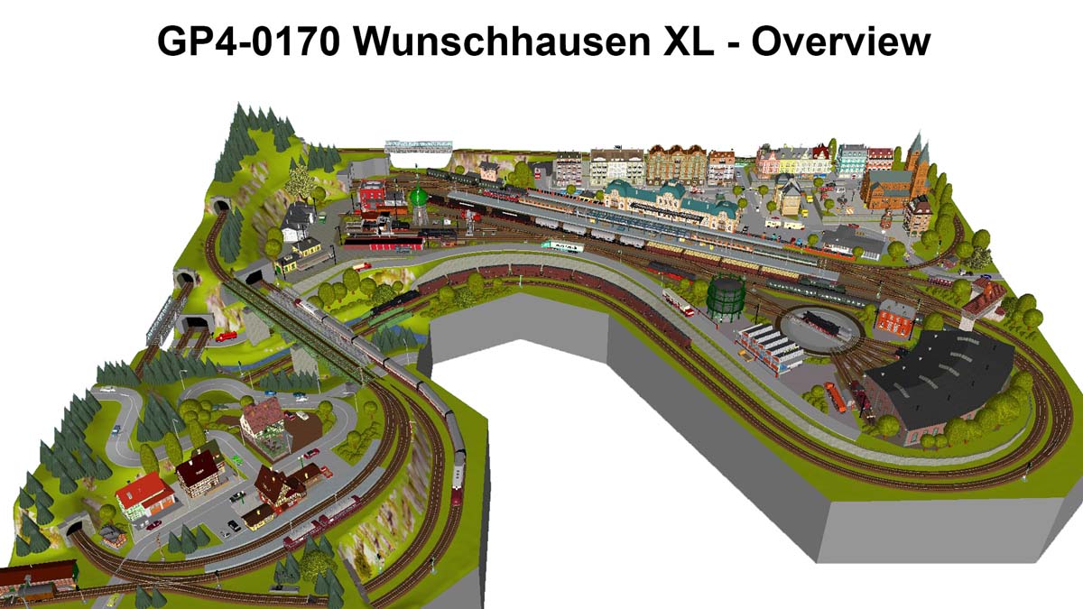 Meises Modelbahncenter - GP4-0170 C-Gleisplan Wunschhausen XL (310/370/250)