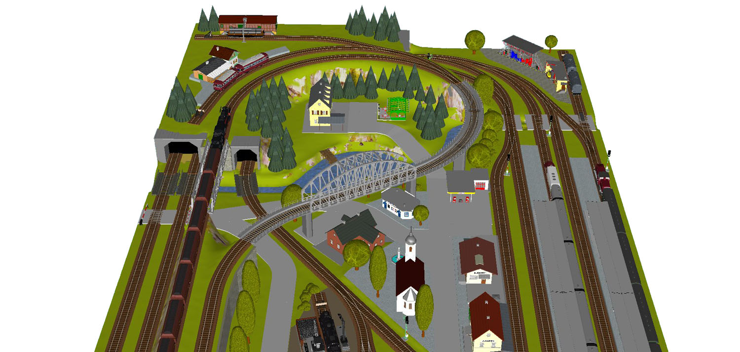 Meises Modelbahncenter - GP3-0185 C-Gleis Styroporanlage Groß-Burgstein ...