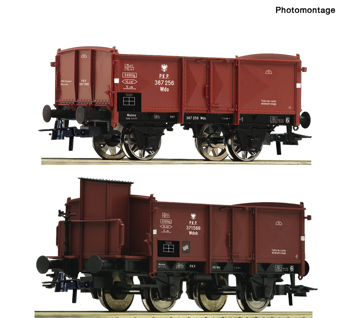 Meises Modelbahncenter - Roco 76069 2er Set Off.Güterw.braun