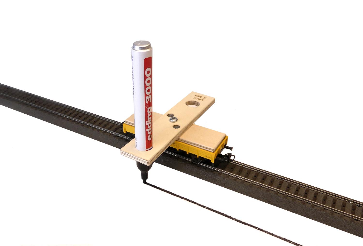 Meises Modelbahncenter - 654471 MMC Trassen-Zeichnungs-Waggon V2