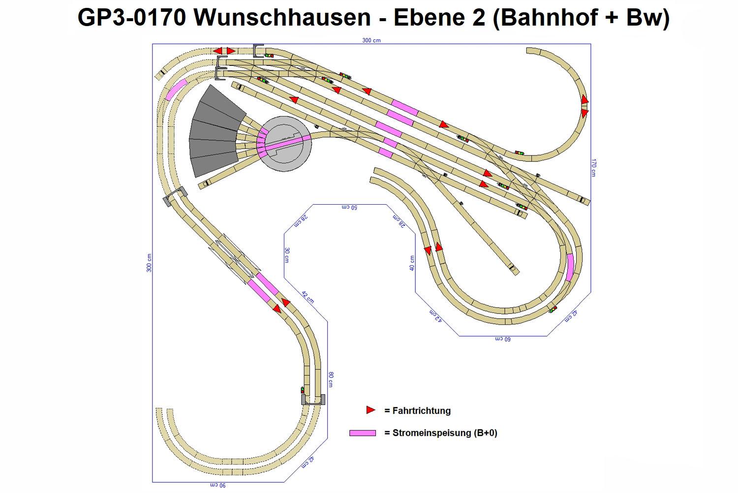 Meises Modelbahncenter - GP3-0170 C-Gleisplan Wunschhausen 300x300x200