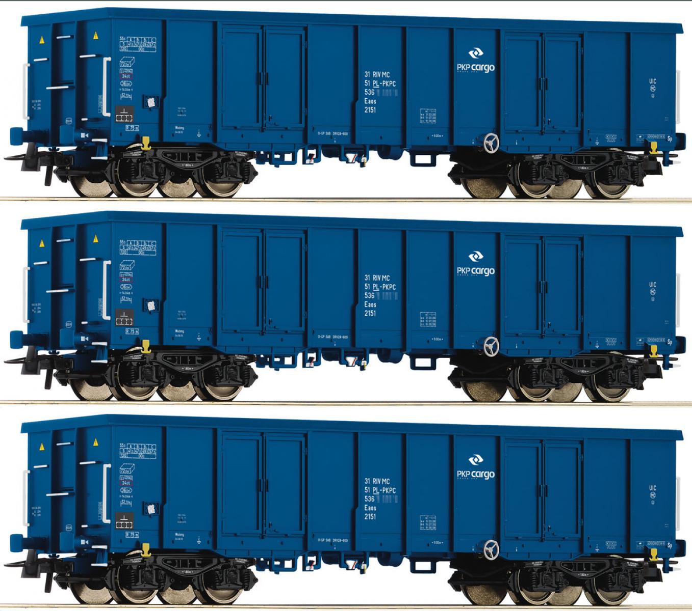 Meises Modelbahncenter - Roco 76128 3er Set Eaos PKP Cargo
